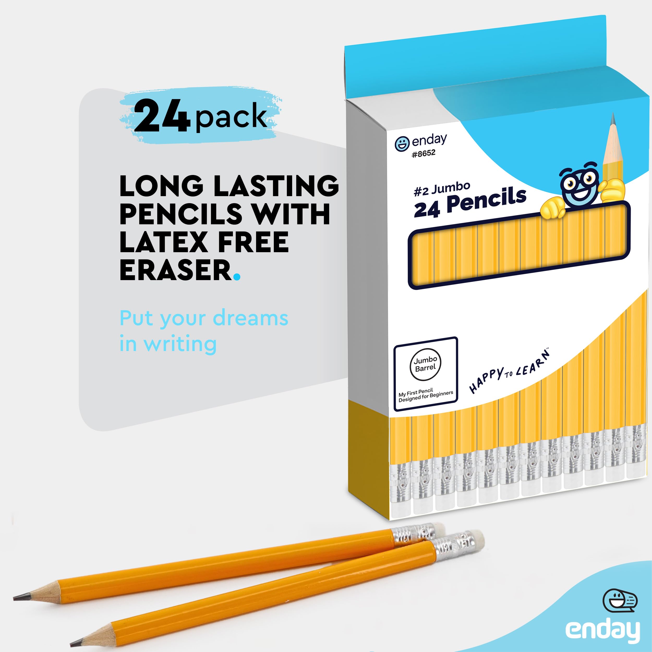Snapklik.com : Enday Jumbo Pencils For Preschoolers (24 Pack) No 2 For ...