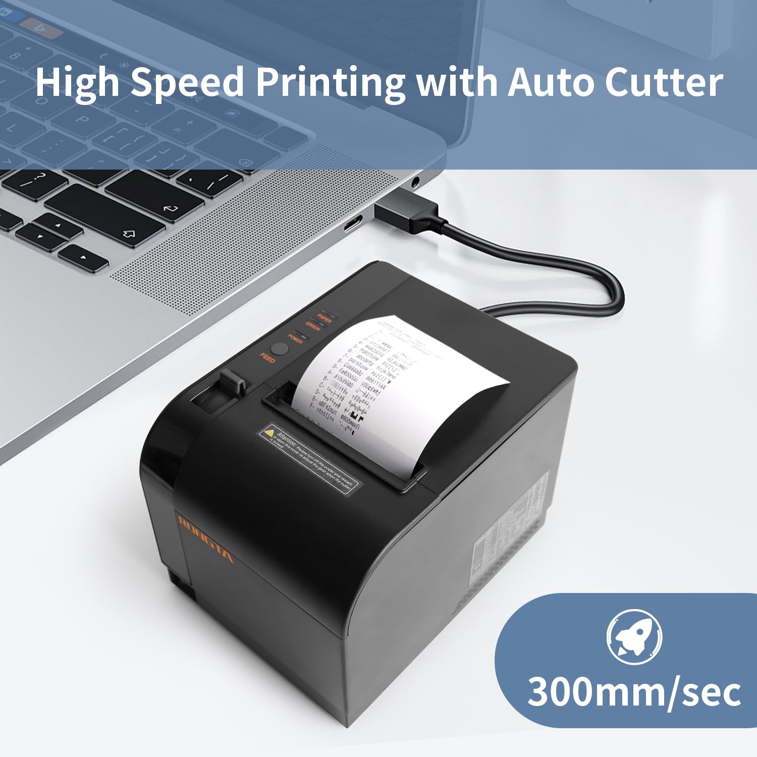 Snapklik.com : Rongta POS Receipt Printer, 80mm Thermal Printer, ESC ...