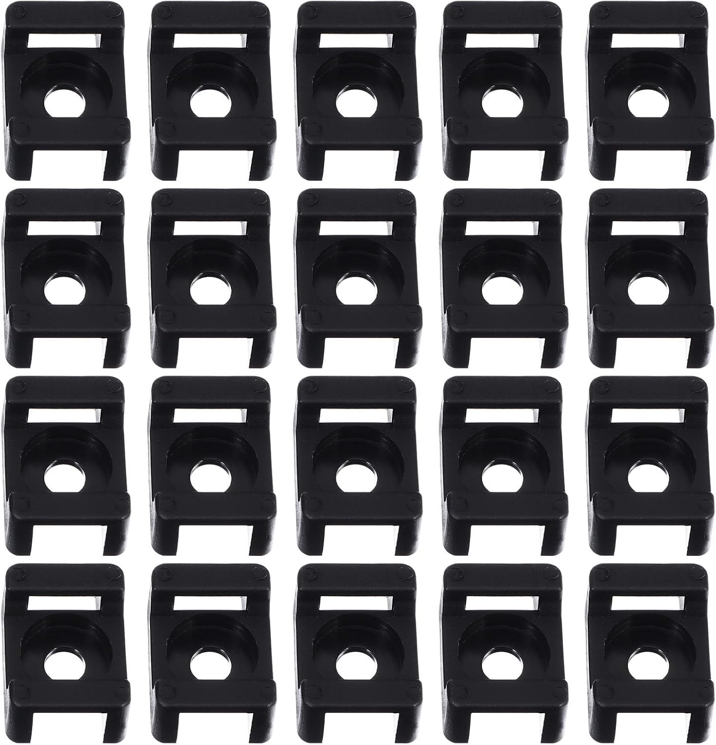 CATIEBYE 100Pcs Cable Tie Mount Base Zip Tie Anchors Saddle Style ...