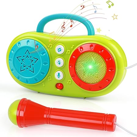 Amazon.com: FunsLane Kids Voice Changer Microphone Toy Karaoke Machine ...