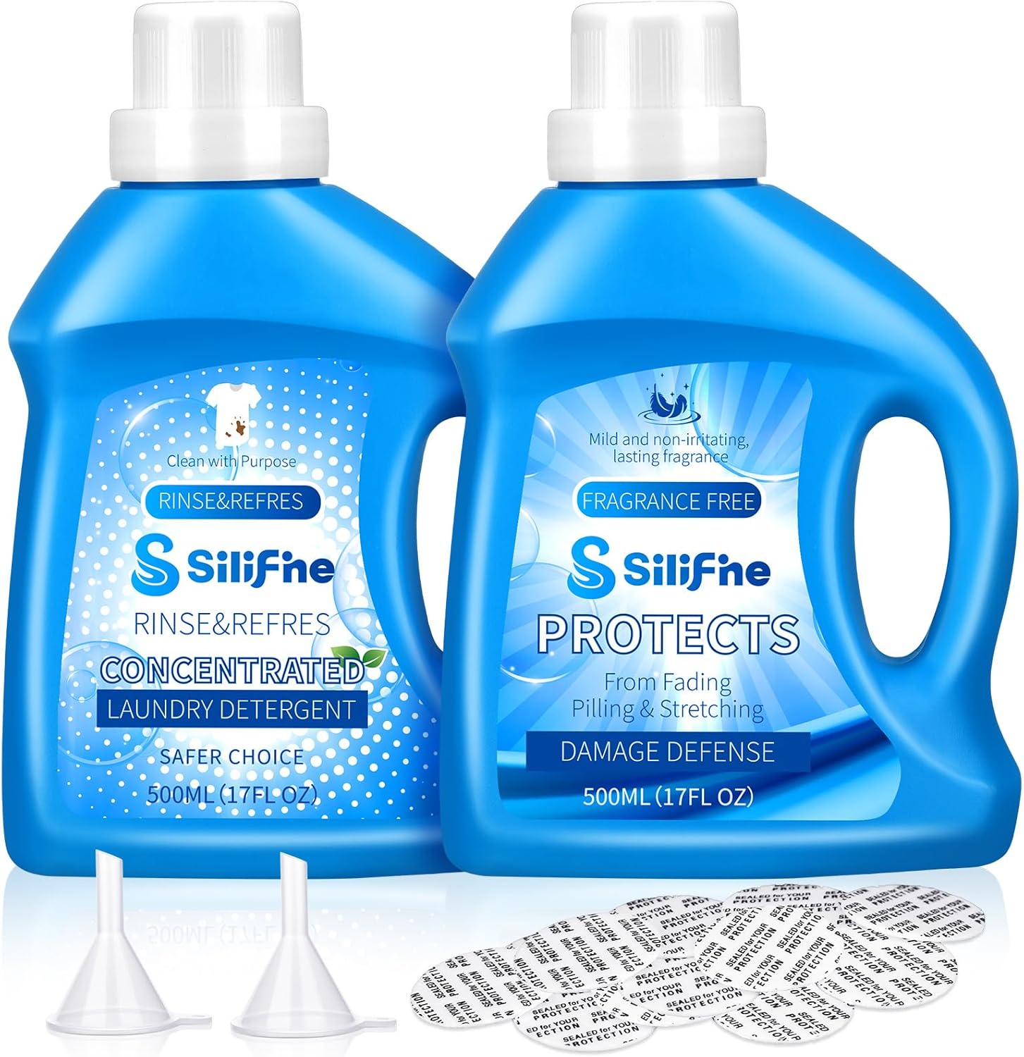 Amazon.com | SiliFine 2 Pcs 17oz Disguised Flask Set Empty Plastic ...