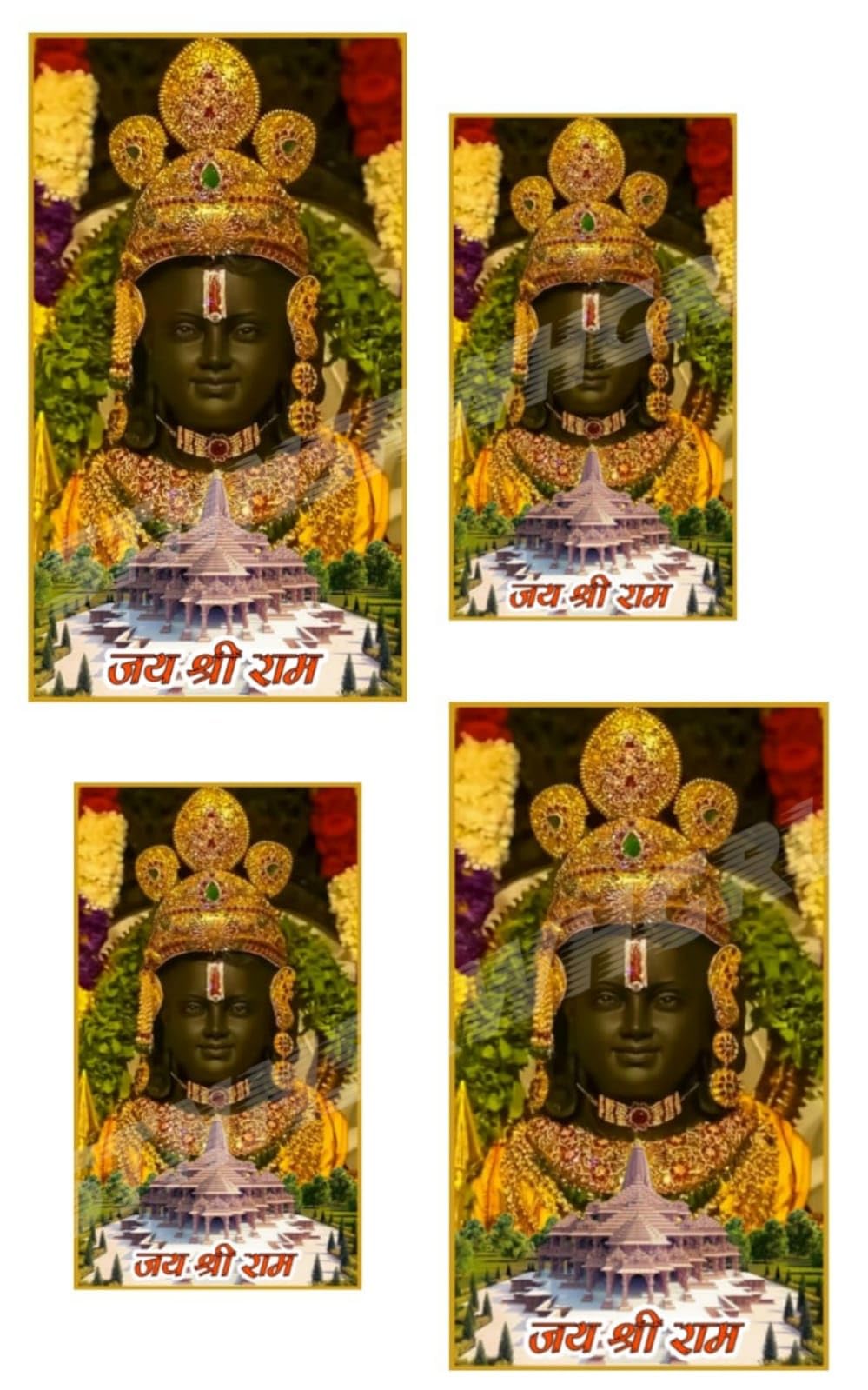 Buy Ramlala Wallpaper Stickers Pack of 4 (8 & 5 inch) | Jai sri ram ...