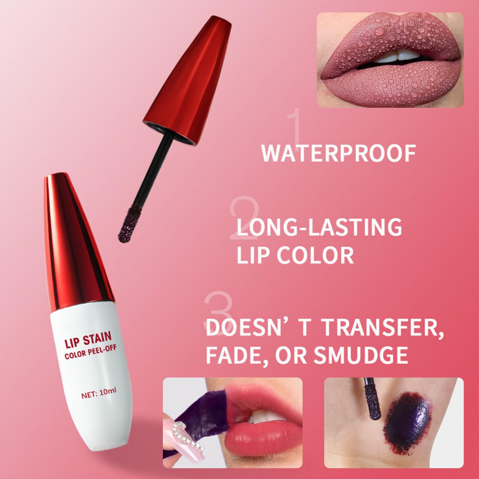 SHEBEEDO Lip Stain Non-Stick Cup Peel Off Lip Stain Lip Tint Peel Off ...