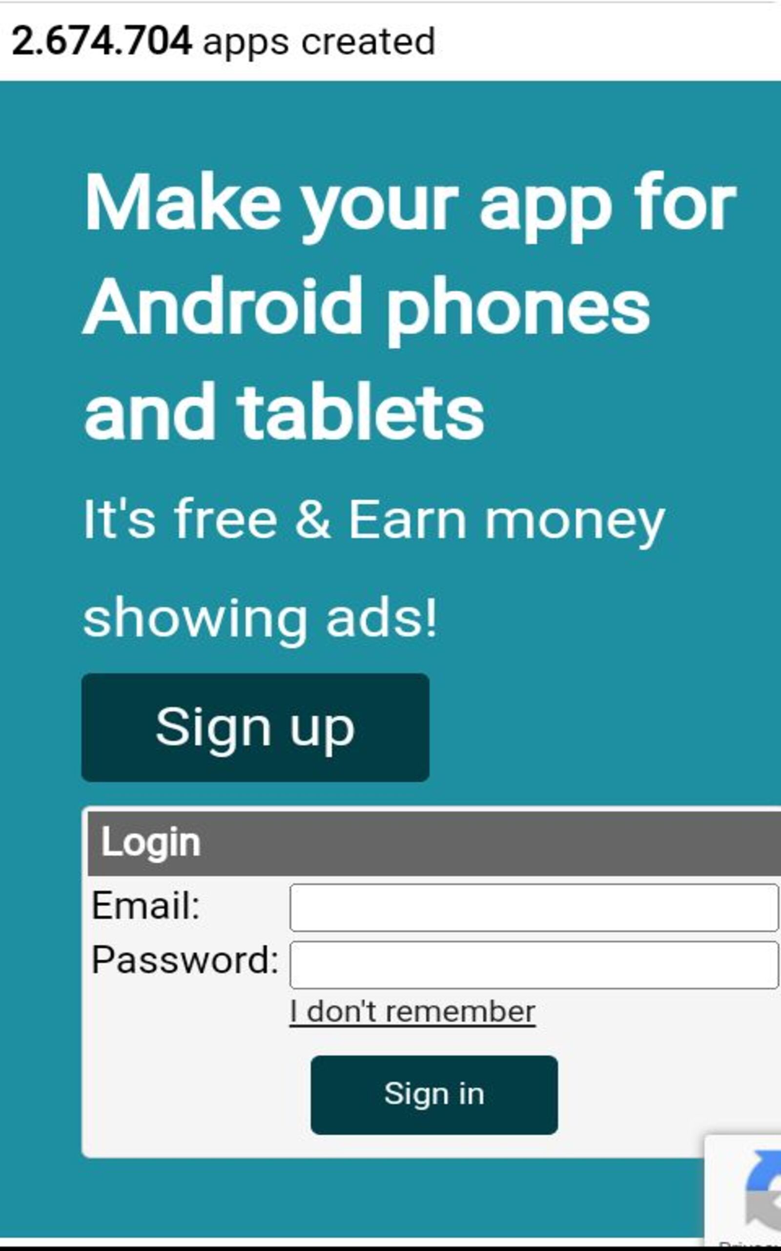 App creator - App on Amazon Appstore