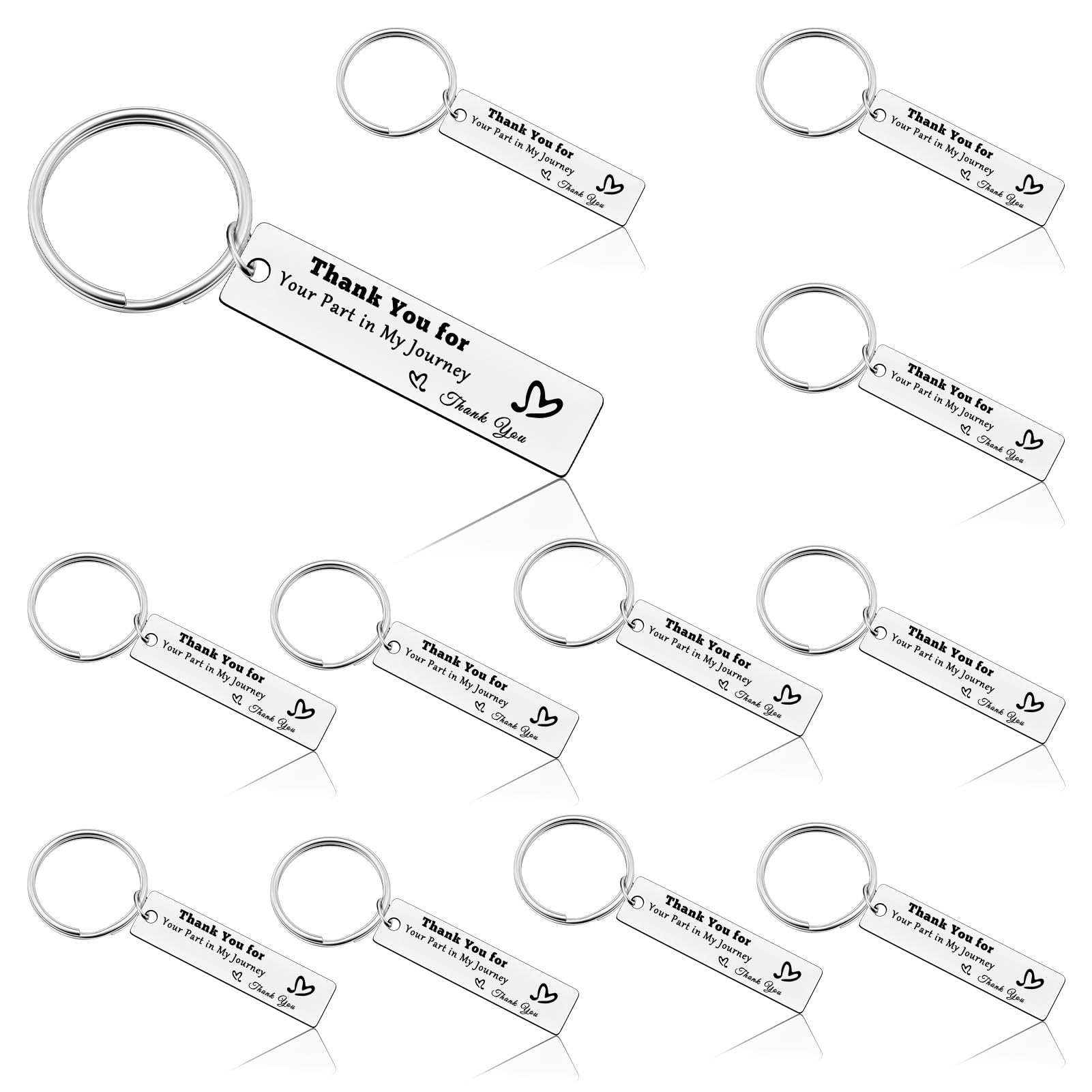 Amazon.com: Vadaka 12 Pcs Employee Appreciation Keychain Thank You ...
