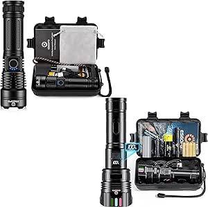Esgofo 2 Pack Super Bright Flashlights High Lumens Rechargeable, Long ...