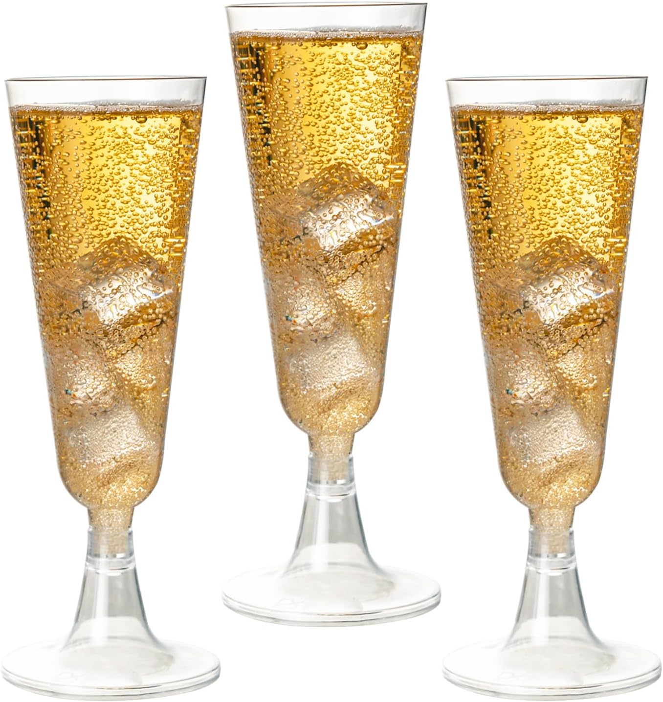 Amazon.com: Munfix 50 Pack Plastic Champagne Flutes 5 Oz Clear Plastic ...