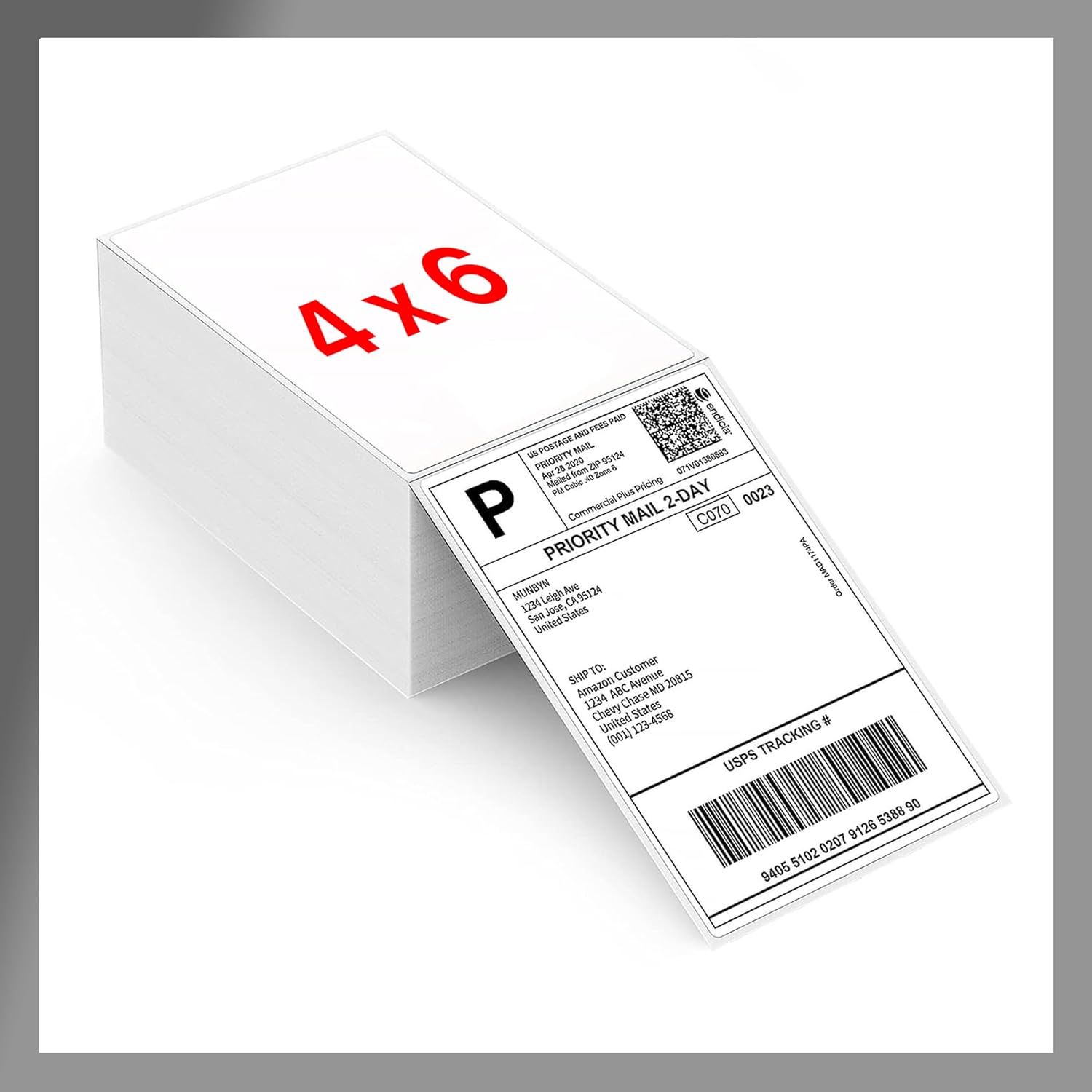 Amazon.com : Pokanic Fanfold 4 x 6 inch - 500 Thermal Labels Stack ...