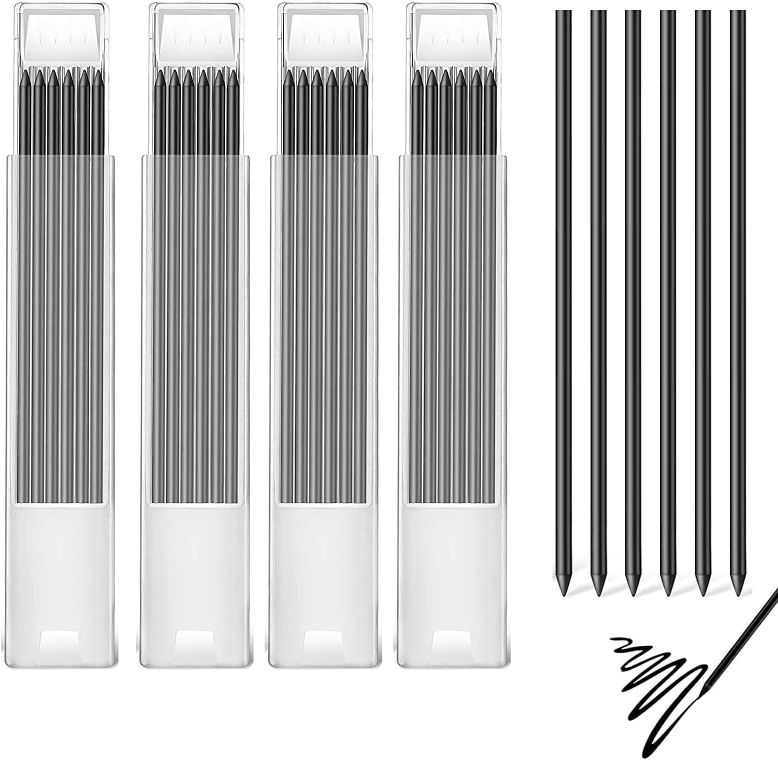 24 Black Pencil Refills, 2.8 mm for Carpenters & Architects : Amazon.co ...