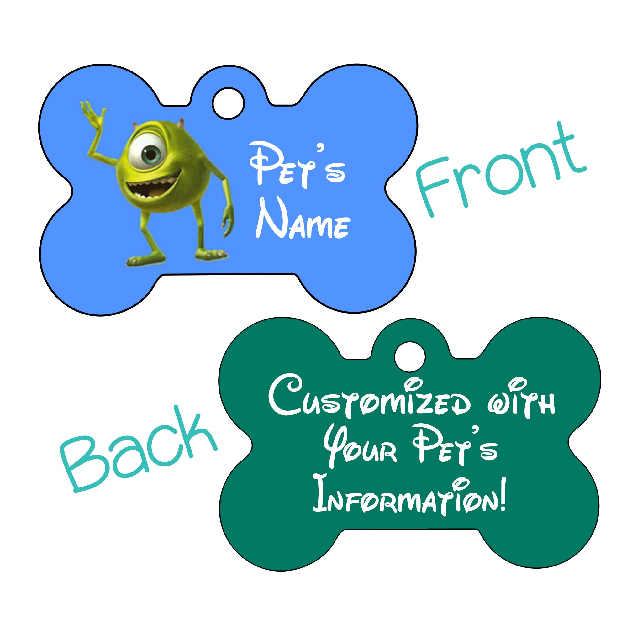 Amazon.com: Monsters Inc Double Sided Pet Id Tag for Dogs & Cats ...