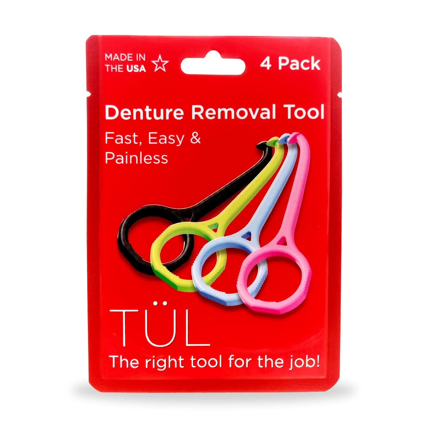 Amazon.com : Denture Removal Tool | Made in the USA | Variety 4 Pack ...