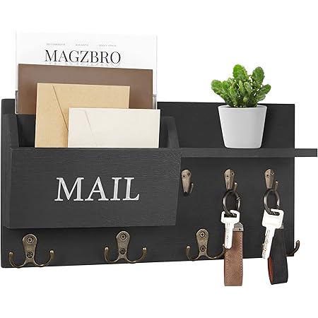 Amazon.com: FifthQuarter Key and Mail Holder for Wall, Mail Organizer ...