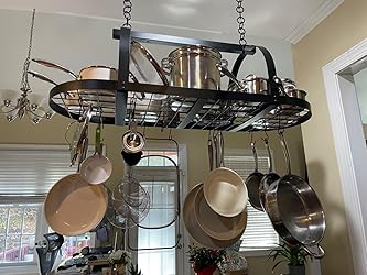 Amazon.com: KES Ceiling Pot Rack 30 Inches, Hanging Pots and Pans ...