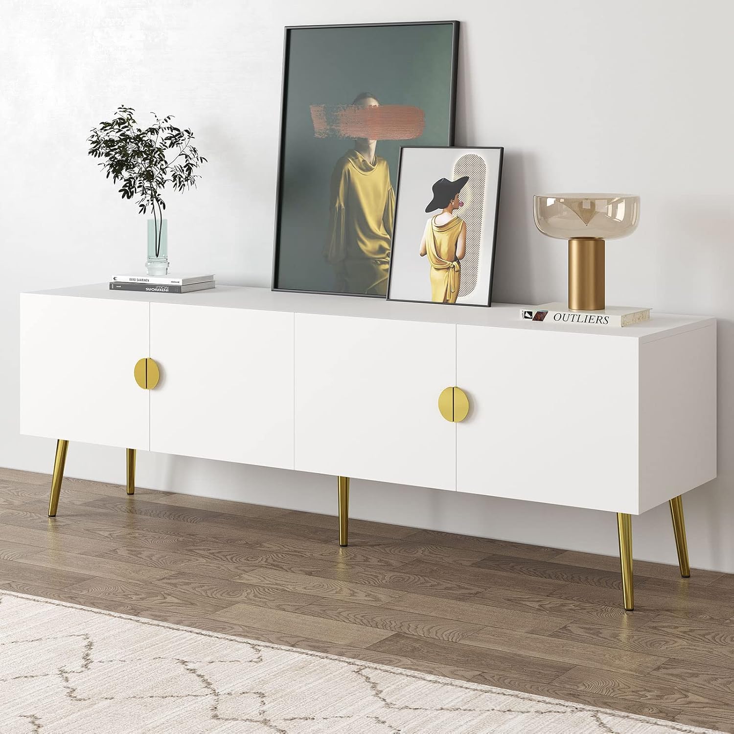 Amazon.com: HOME360 TV Stand for 55+ inch TV,Storage Cabinet for Living ...