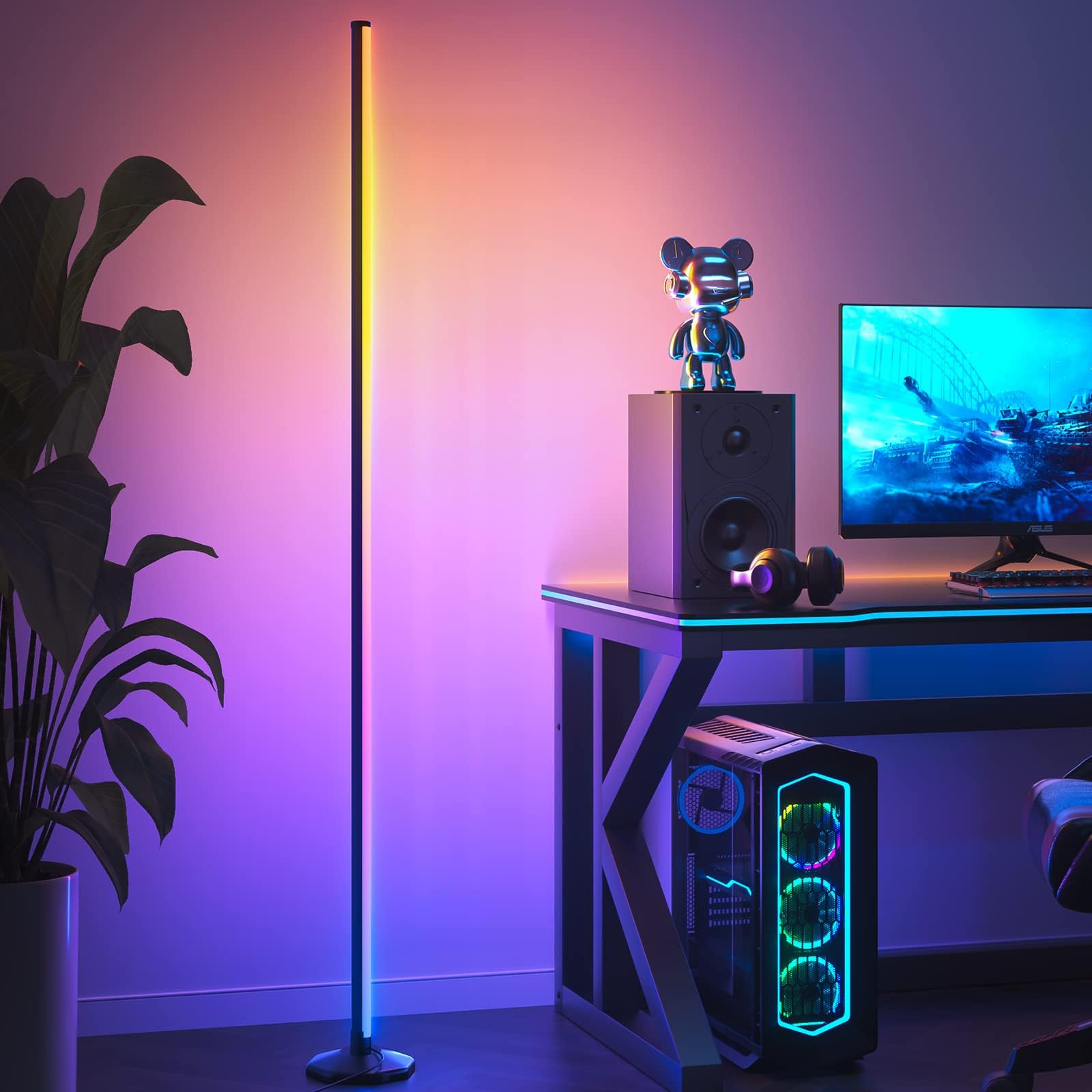 bedee Smart LED Floor Lamp: 165CM RGB Corner Lamp 16 Million Colour ...