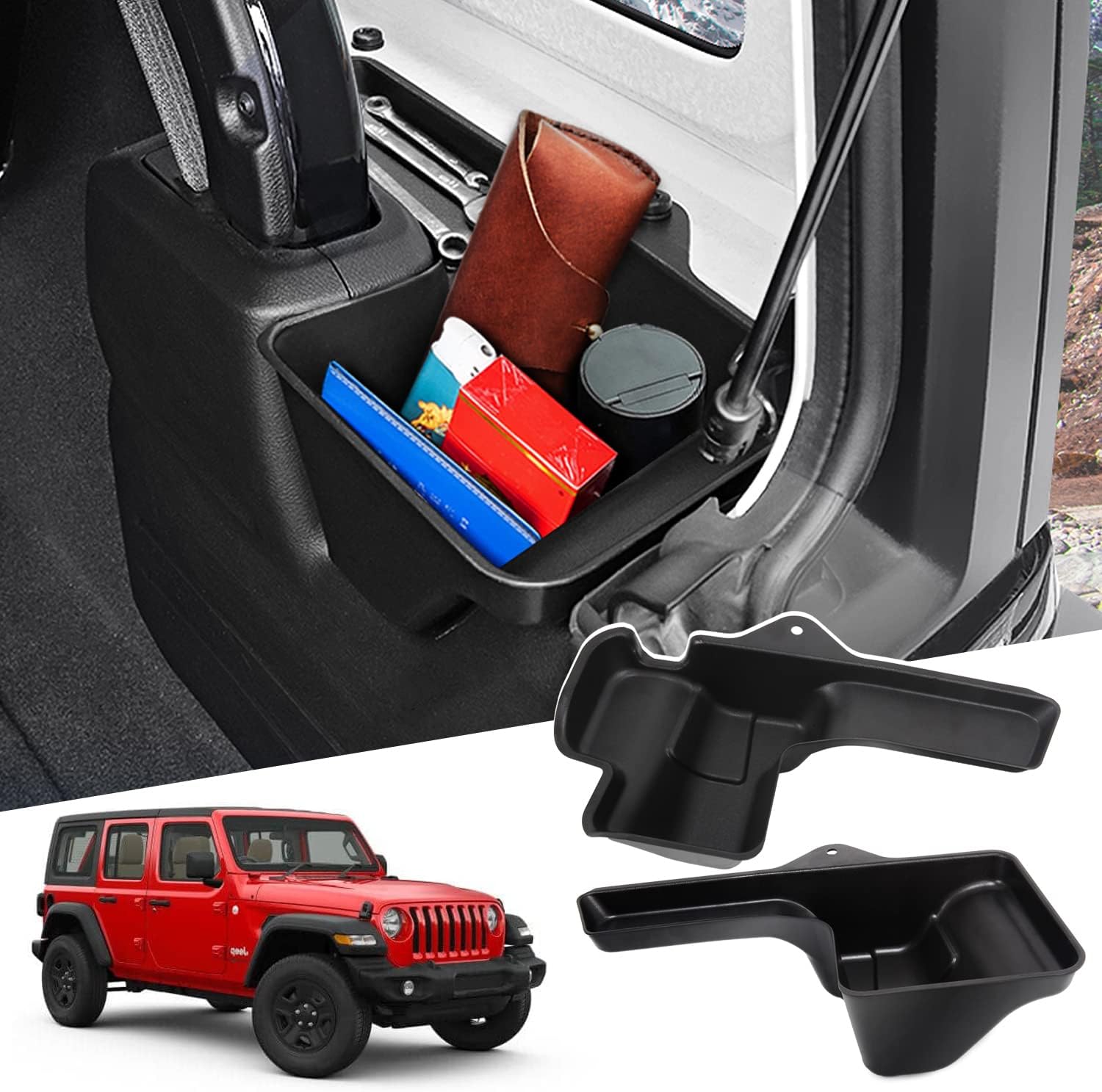 Amazon.com: YOCTM Trunk Organizers for 2018-2023 Jeep Wrangler JL JLU ...