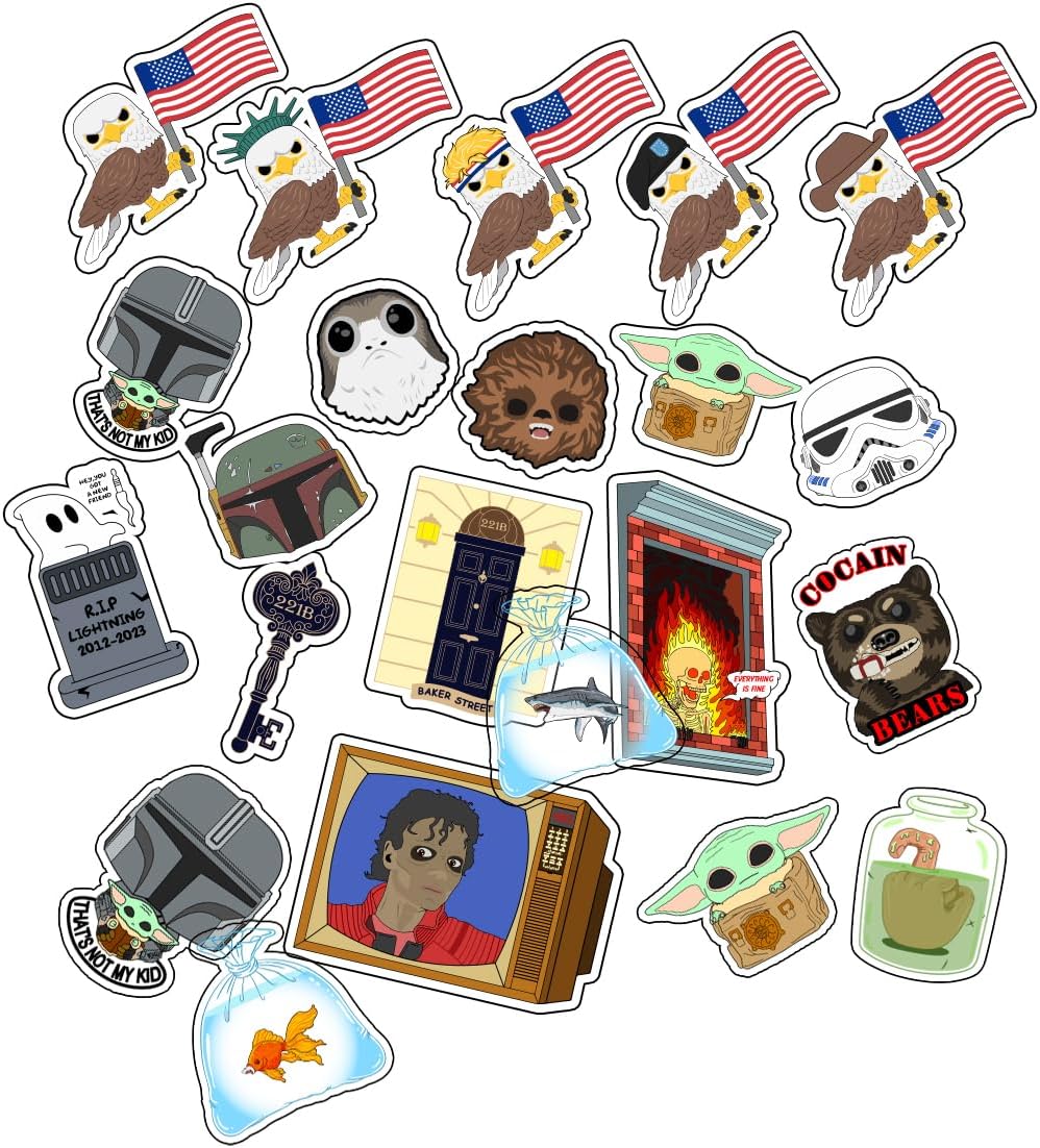 Amazon.com: SteBvi Stickers Pack,Mixed Vinyl Stickers Bundle,Decals ...