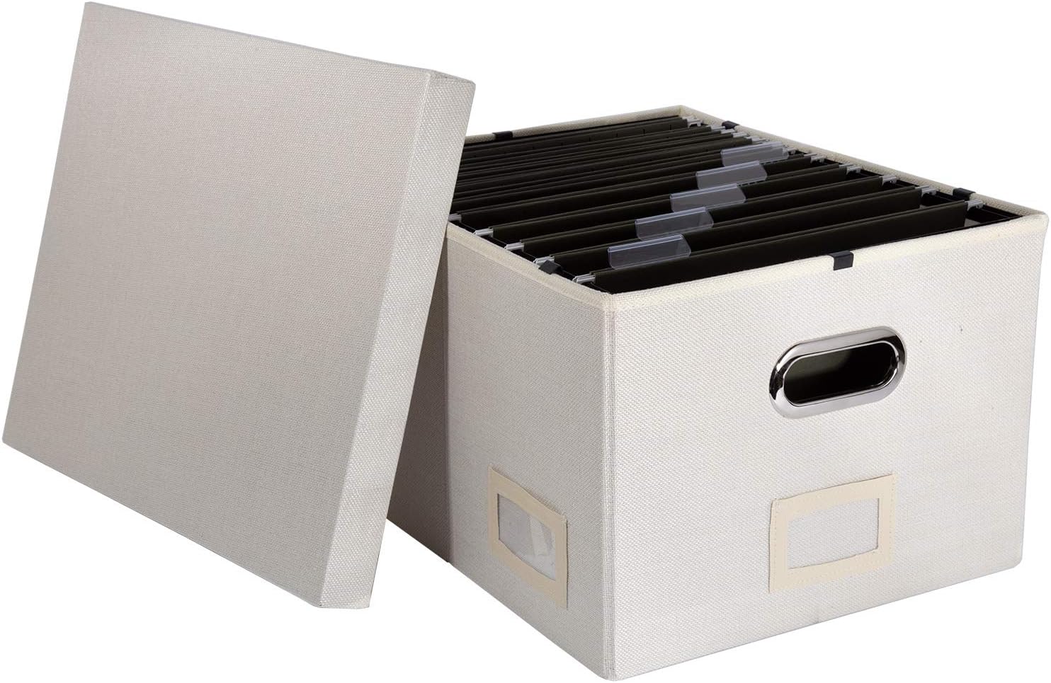 Amazon.com : Decorative Fabric Hanging File Folder Box - Storage ...