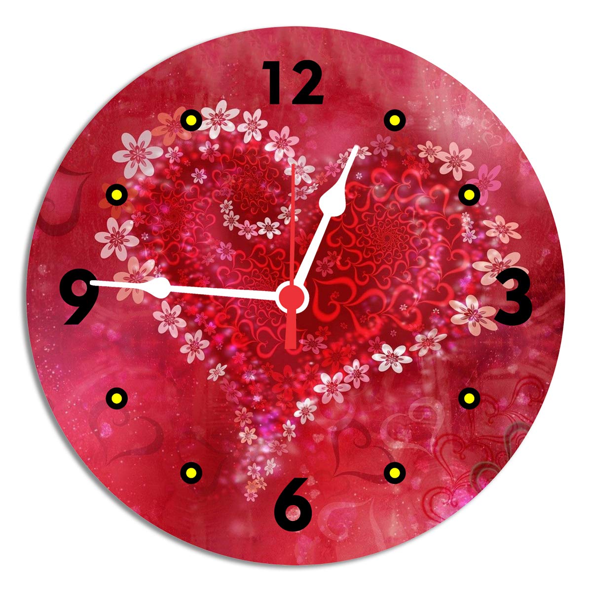 Rejoy Hearts Round Wall Clock | Valentine Gifts for Girlfriend ...