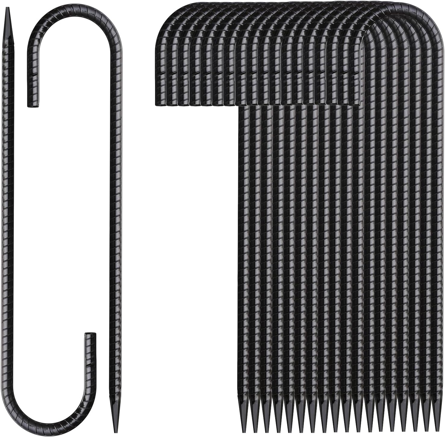 Amazon.com : Sadnyy 36 Pcs 12 Inch Rebar Stakes Metal Chain Link ...