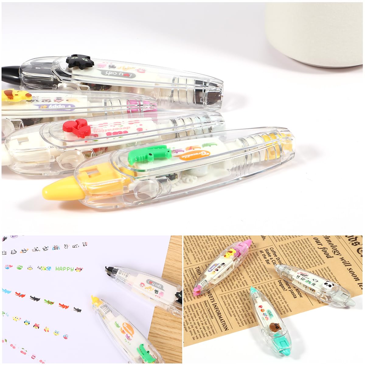 Scrapbooking Tape Pens DIY Cute Animals Decorative Tape Pen - 24 ...