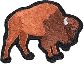 Amazon.com: Reddish Brown Buffalo Patch, Wild Buffalo Patches ...