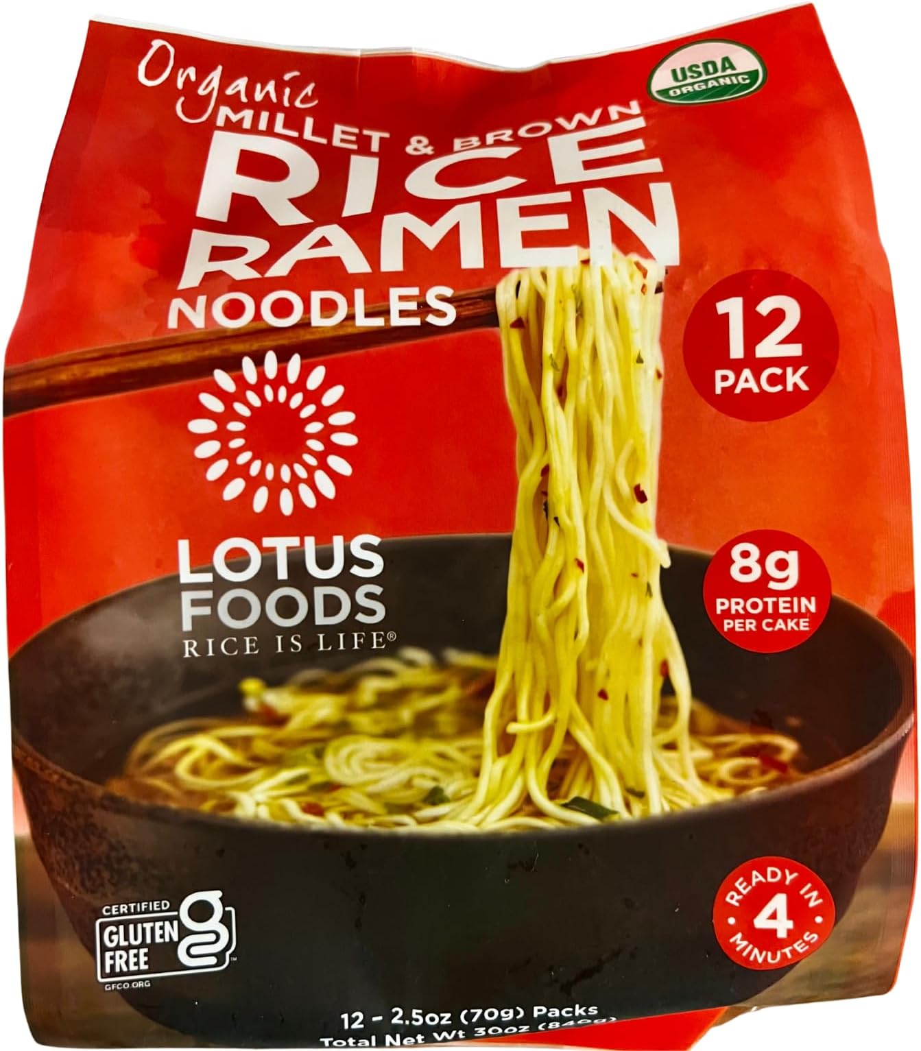 Amazon.com: Lotus Foods Gourmet Organic Rice Ramen Noodles, Millet and ...