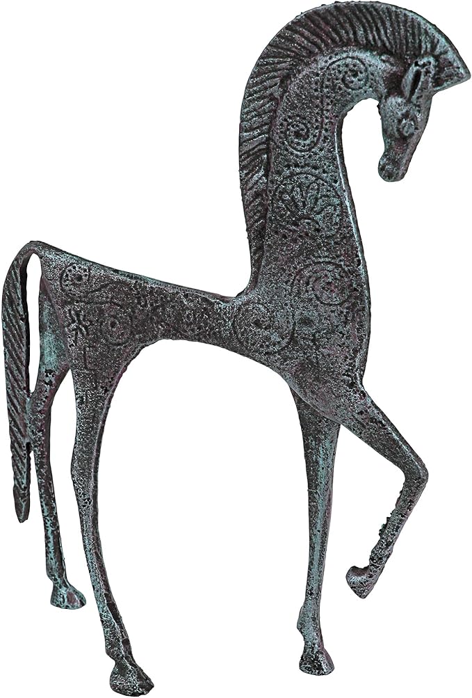 Amazon.com: Design Toscano SP806 Greek Ironwork Spartan Horse Statue ...