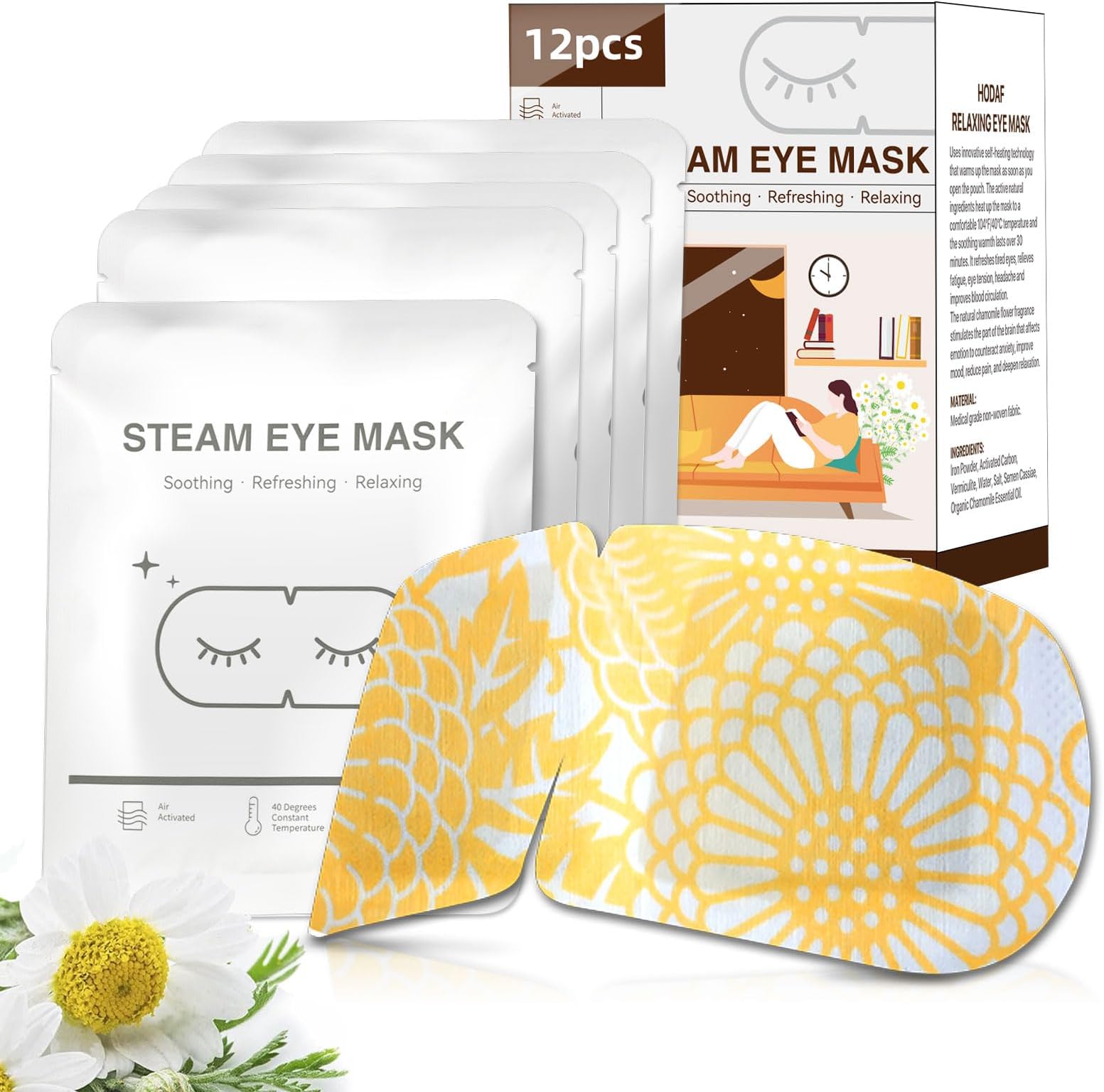 Amazon.com: Maywise 12 Packs Steam Eye Masks for Dry Eyes,SPA Warm Eye ...