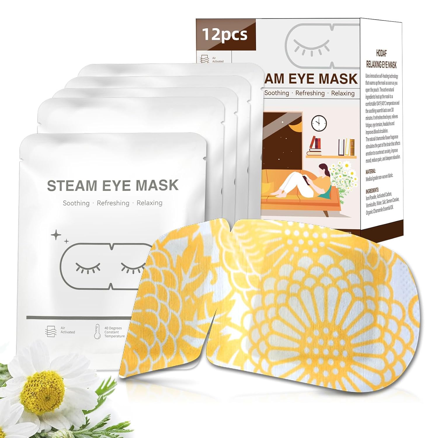 Amazon.com: Maywise 12 Packs Steam Eye Masks for Dry Eyes,SPA Warm Eye ...