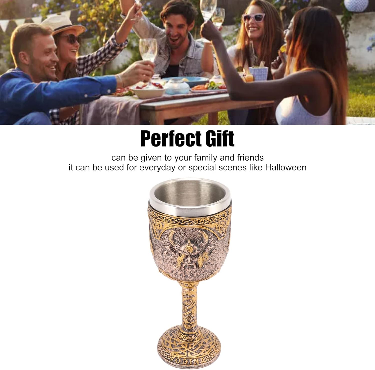 Copa de cáliz nórdico vikingo, copa de vino retro, copa medieval, copa ...