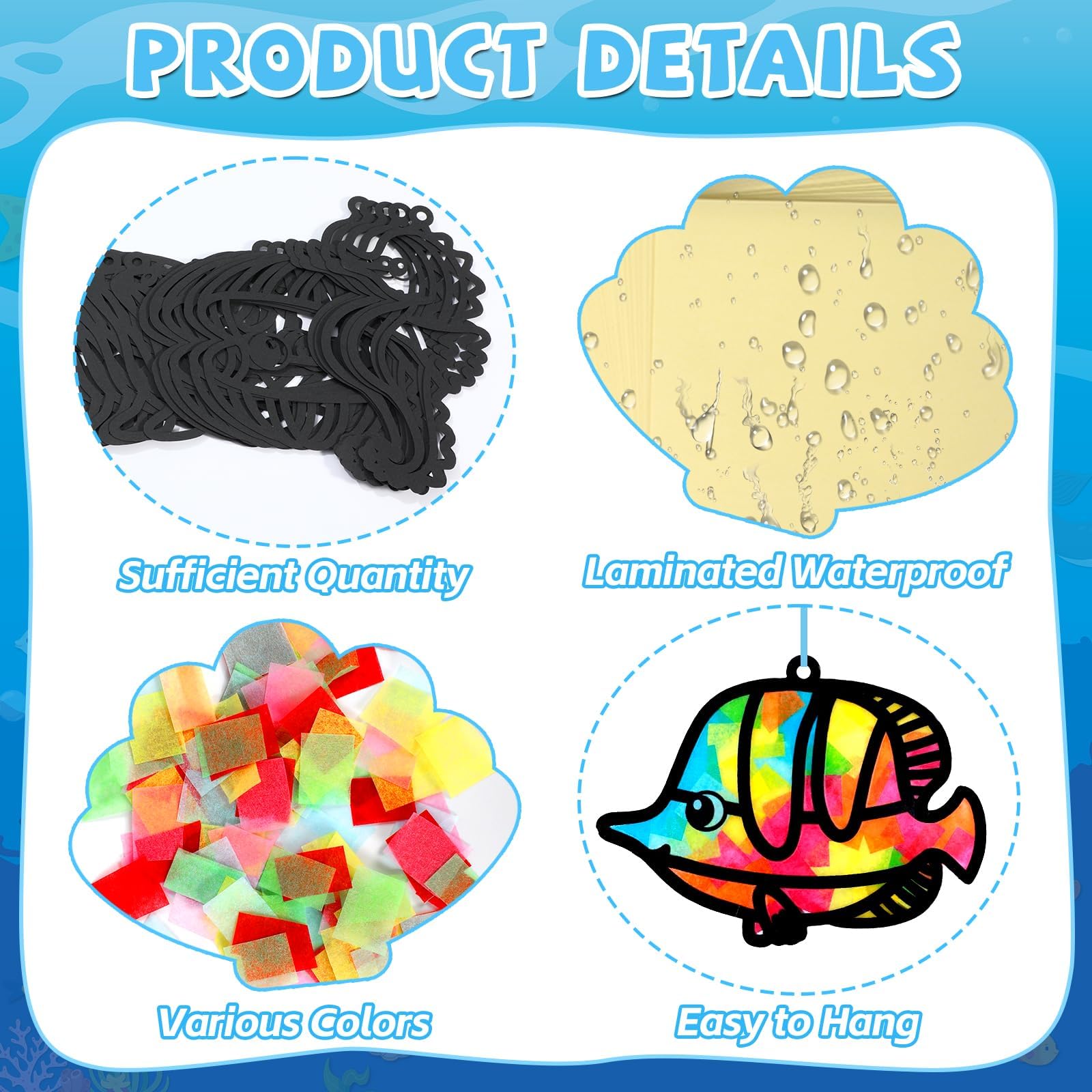 Tissue Paper For Crafts 24 Sets Ocean Animals Crafts Kit - DIY Sea Life ...