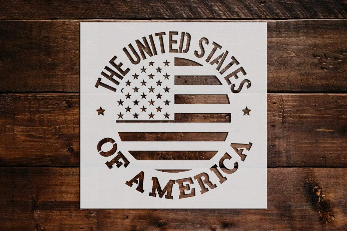 Amazon.com : United States Flag Stencil DIY Reusable Craft and Painting ...