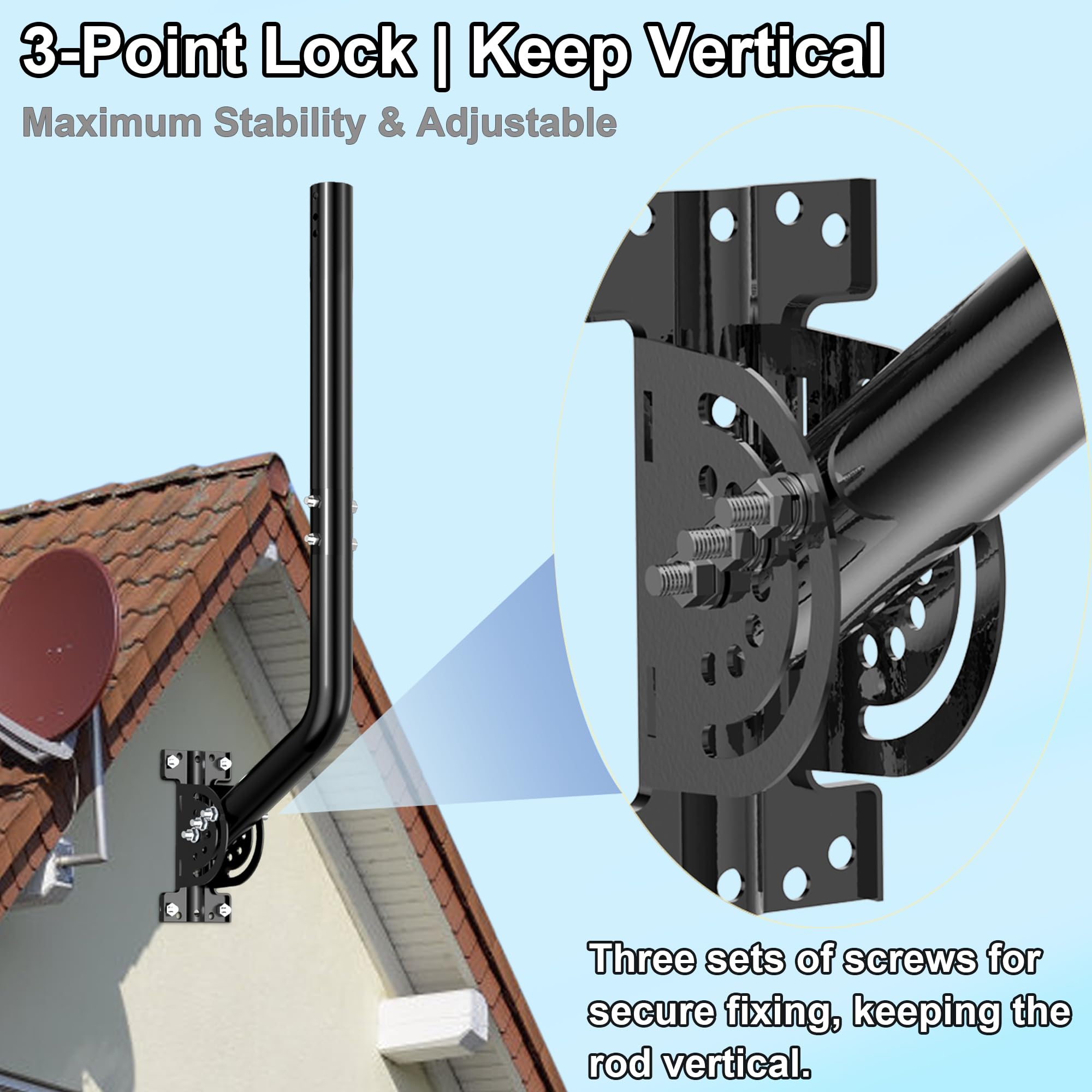 Snapklik.com : Universal Adjustable Weather Station Mounting Pole, J ...
