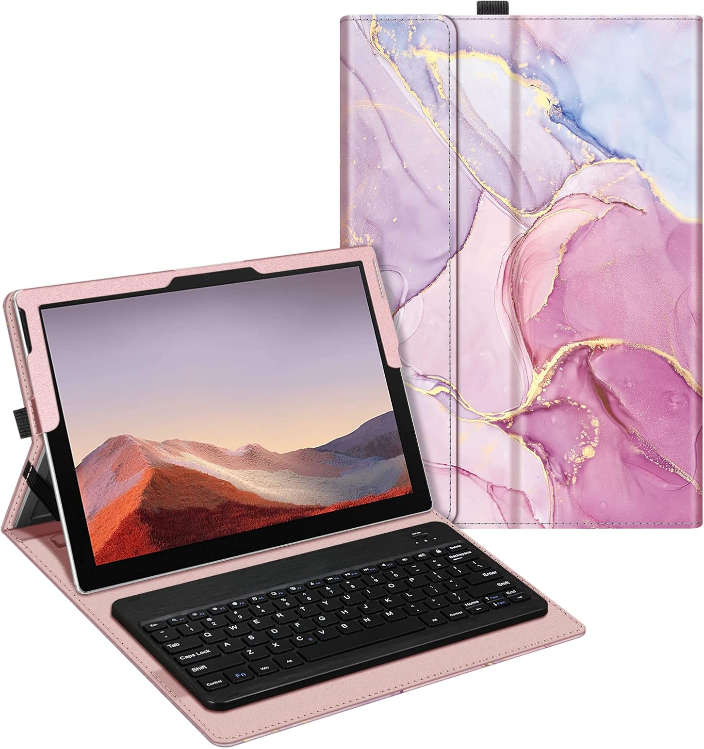 Amazon.com: Fintie Keyboard Case for 12.3 Inch Microsoft Surface Pro 7 ...