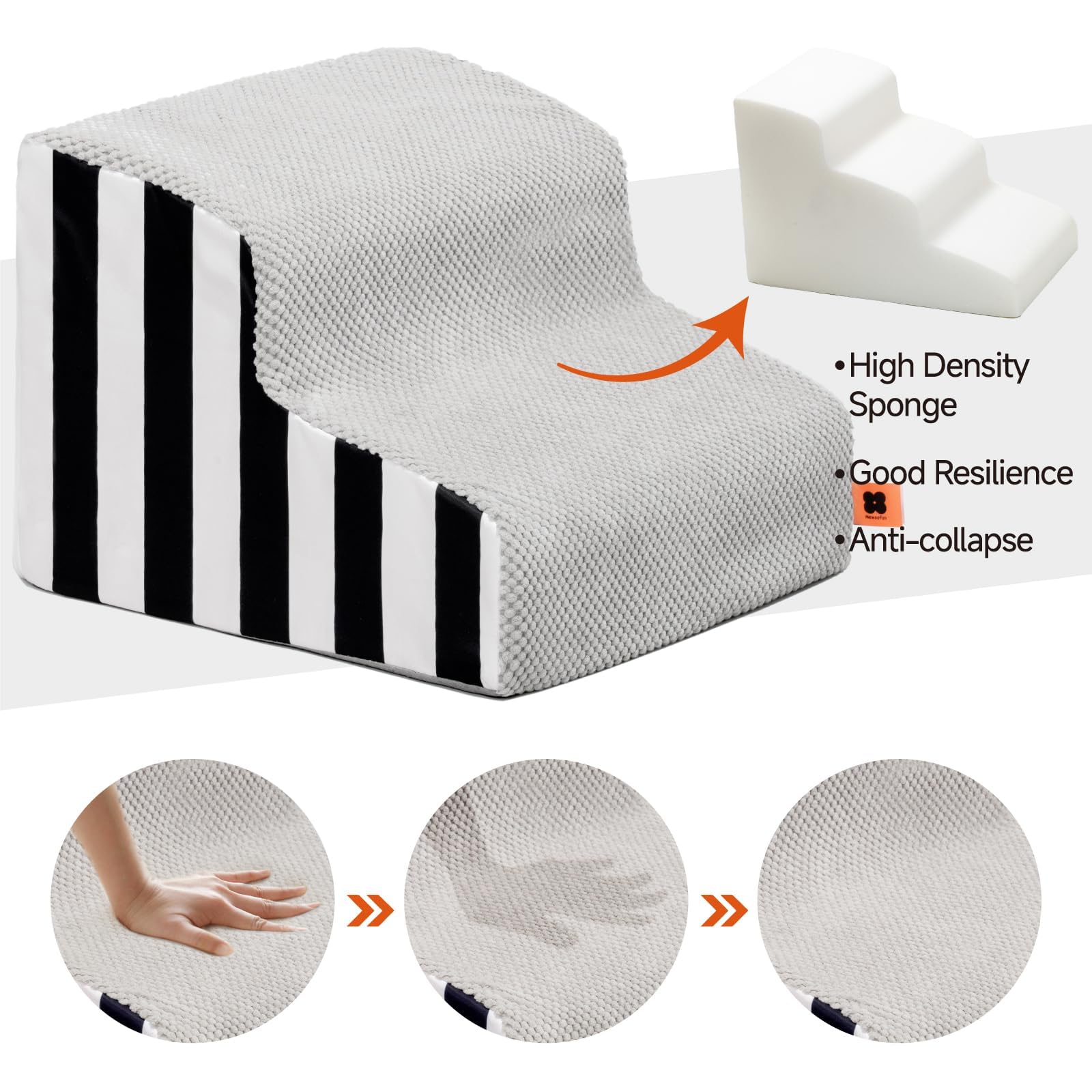 Snapklik.com : MEWOOFUN Dog Stairs For Small Dogs 2-Tier Dog Steps For ...
