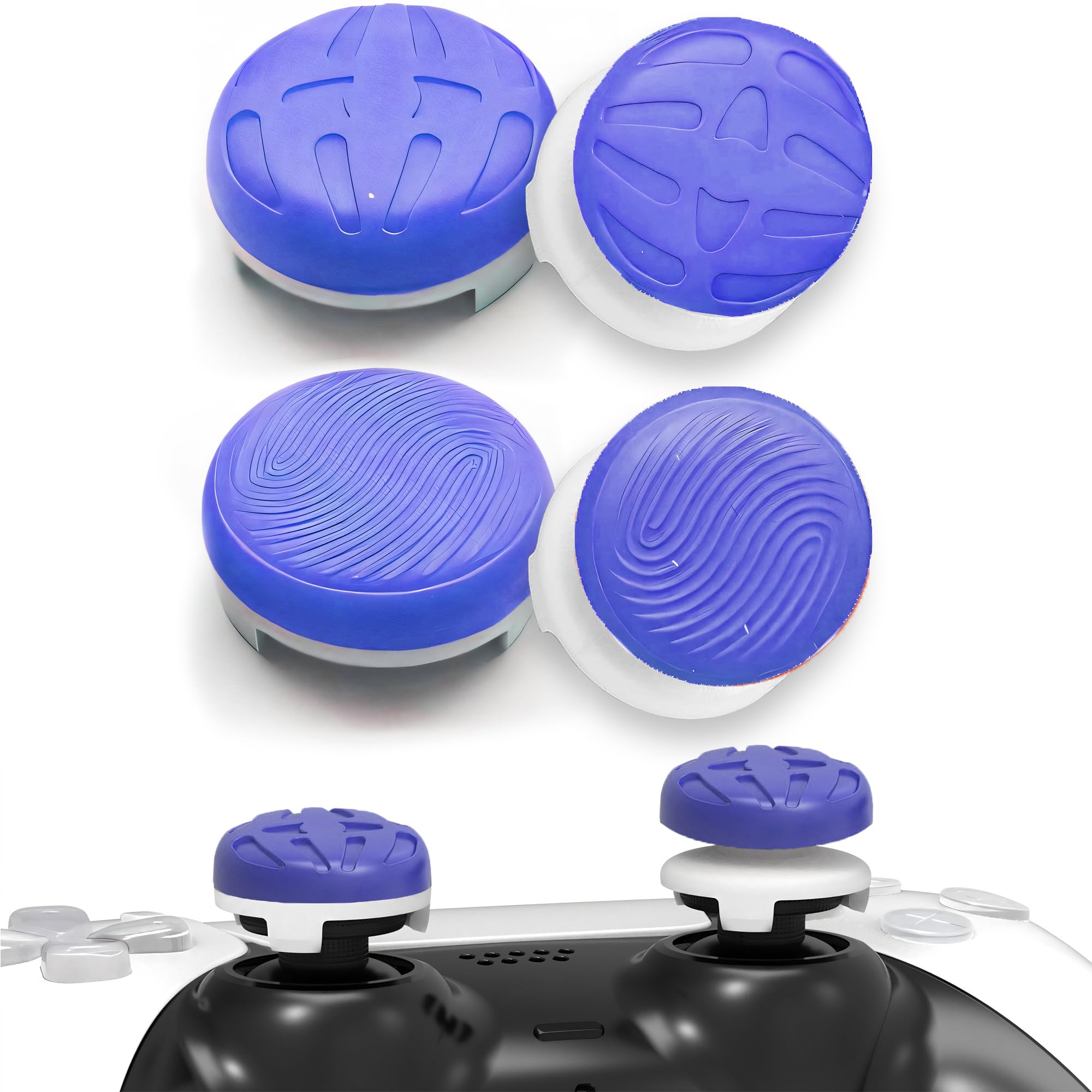 TEUVO Thumb Grips for PS4 Controller and for PS5 Controller, 4Pcs ...