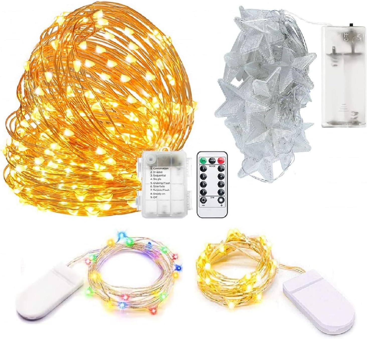 Y&L 100 LED 33ft/10m Christmas String Lights with Remote Control, Xmas ...