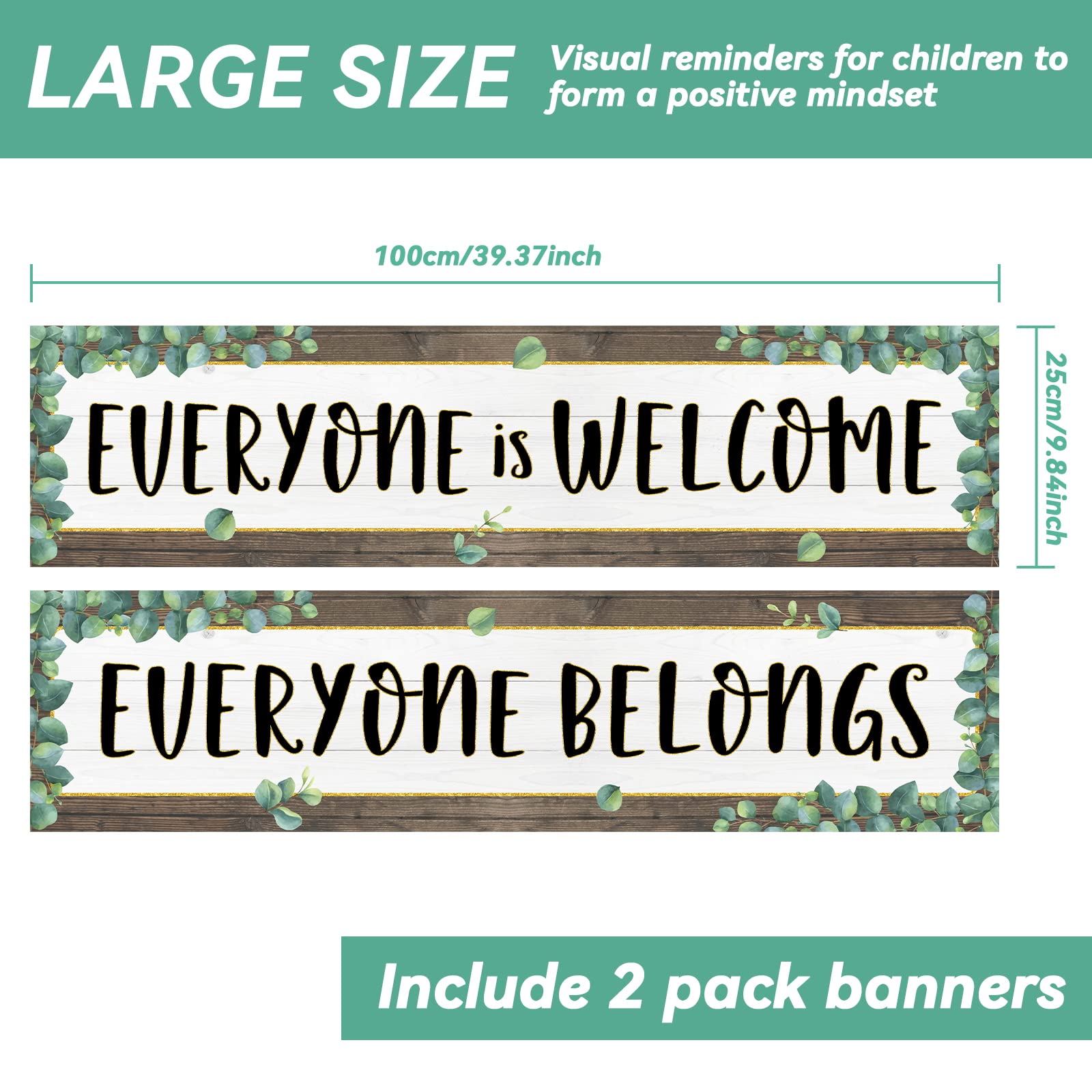 Snapklik.com : 2 Pack Classroom Decorations Welcome Banner Bulletin ...