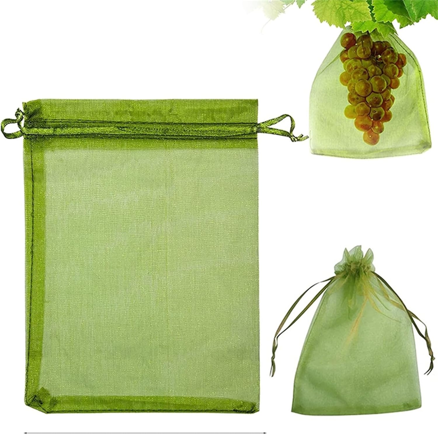 100 Pcs Fruit Protect Bags with Drawstring, Vegetable Protection ...