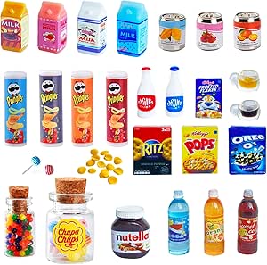BQLYblink Mini Nourriture Jouet 1/12, 28 Pièce Jouets de Miniatures ...