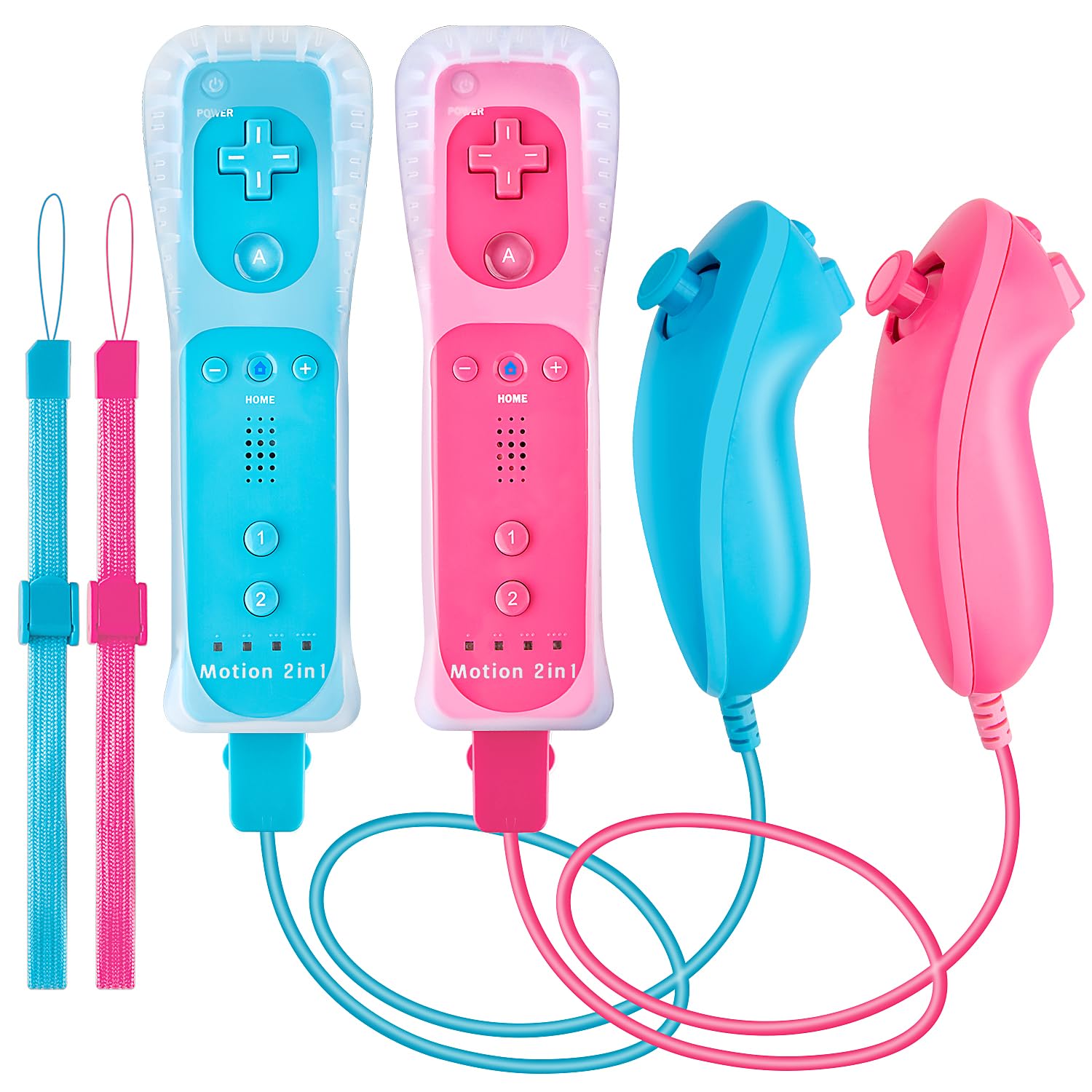Amazon.com: DTianSir 2Pack Motion Plus Wii Remote Controllers with ...