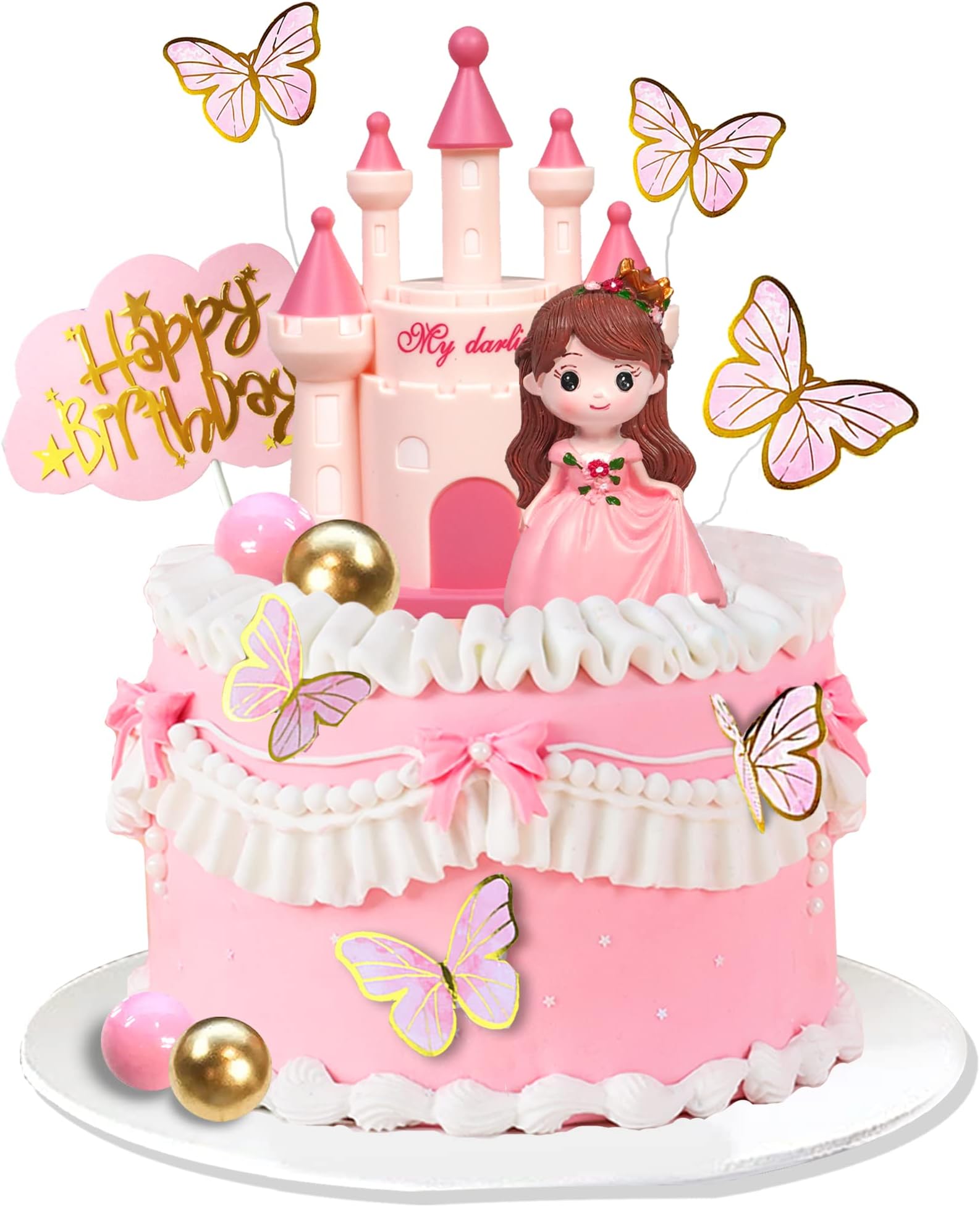 Amazon.com: Meri Meri Magical Princess Cake Toppers : Grocery & Gourmet ...