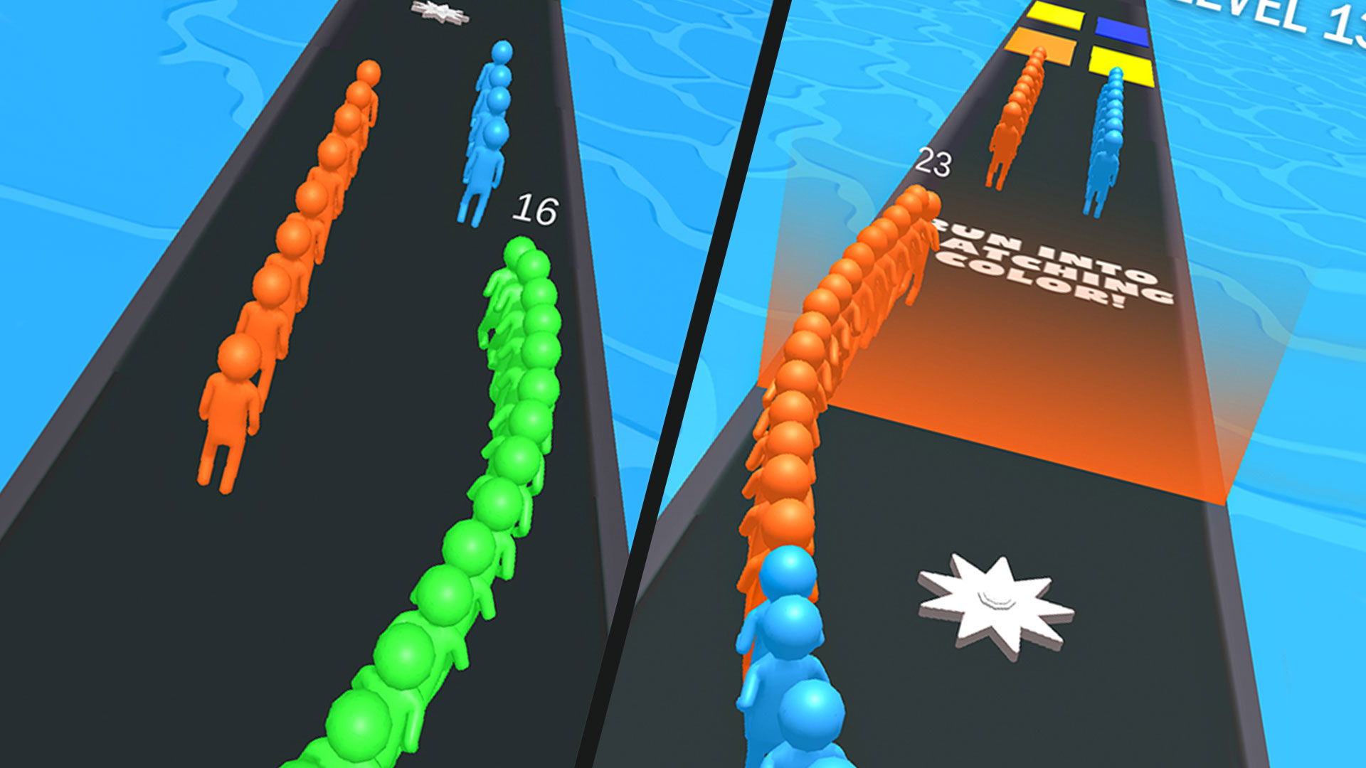 Colors Runners 3D Hide N Run: Color Run Match Camouflage Runner ...