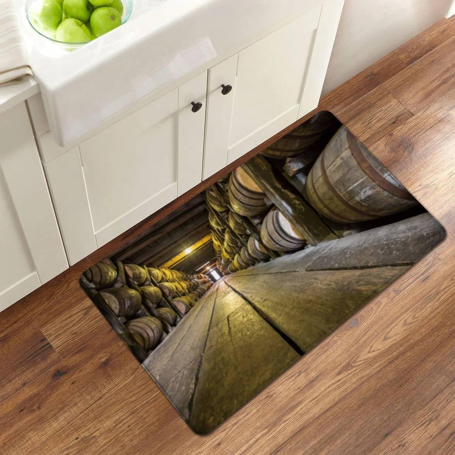 Amazon.com: Anti-Fatigue Kitchen Mat Barrels of Bourbon Whiskey Thick ...