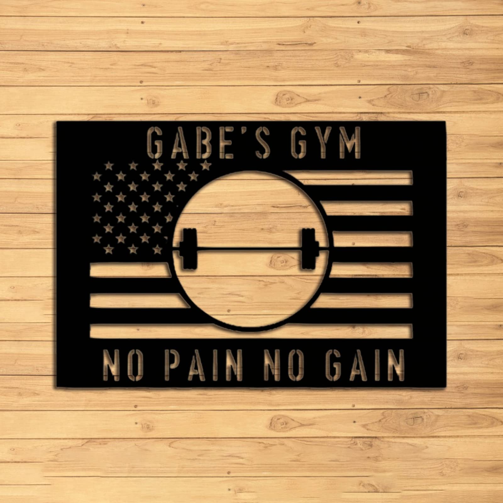Amazon.com : Custom Gym Metal Wall Signs - Personalized Gym Metal Wall ...