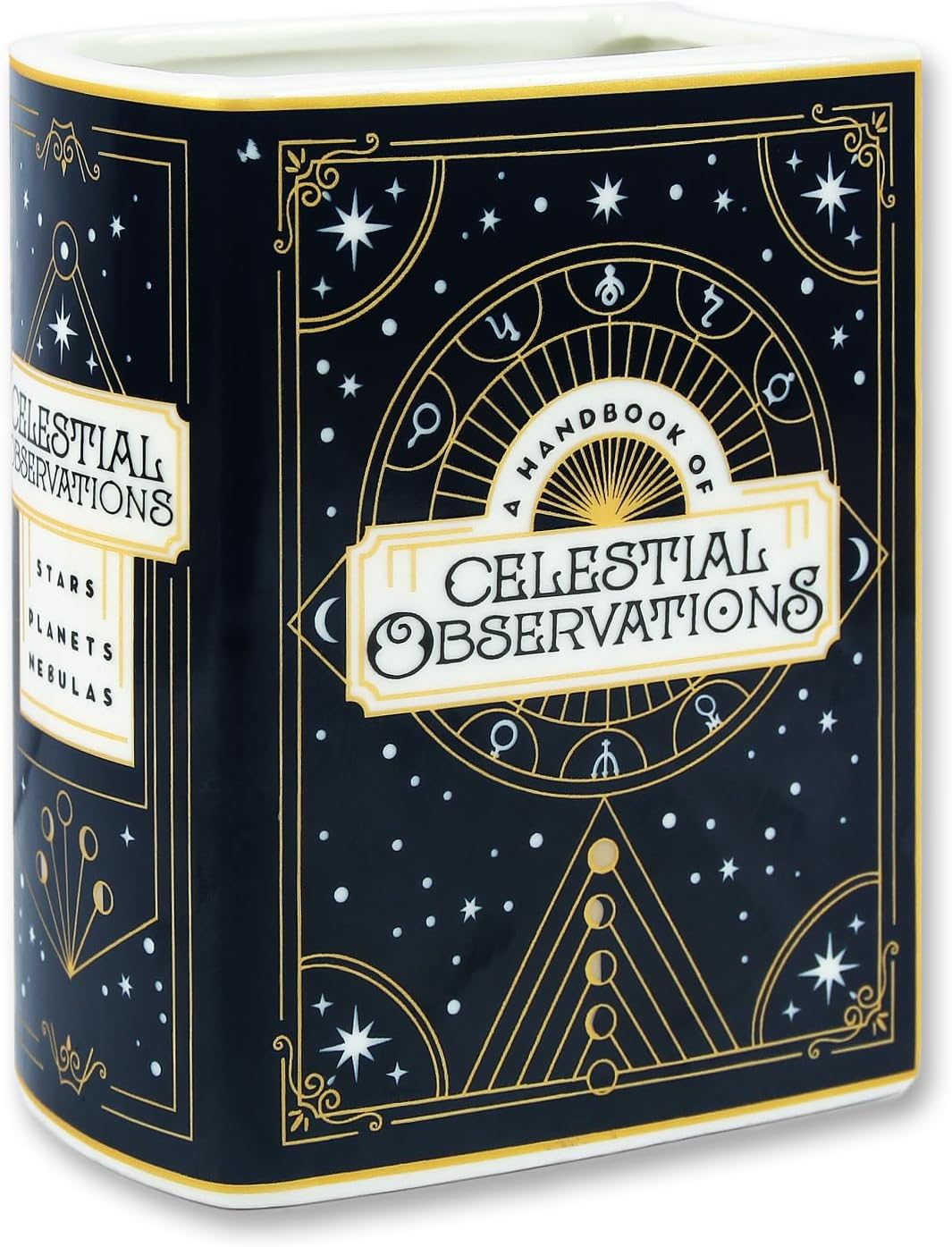 Amazon.com: CLYANCE Ceramic Book Vase for Flowers, Small Book Flower ...