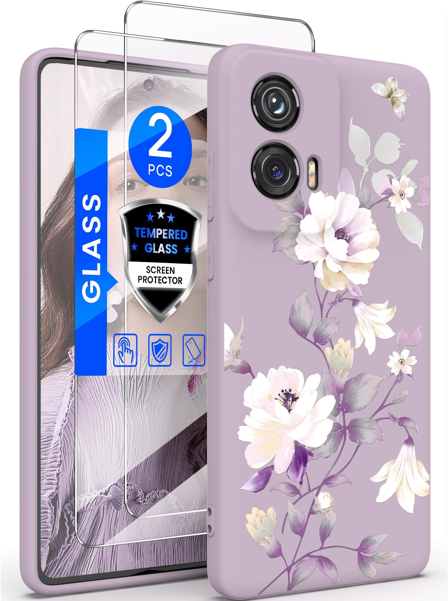 Amazon.com: Yucenx for Motorola G Stylus 5G 2024 Case with 2X Tempered ...