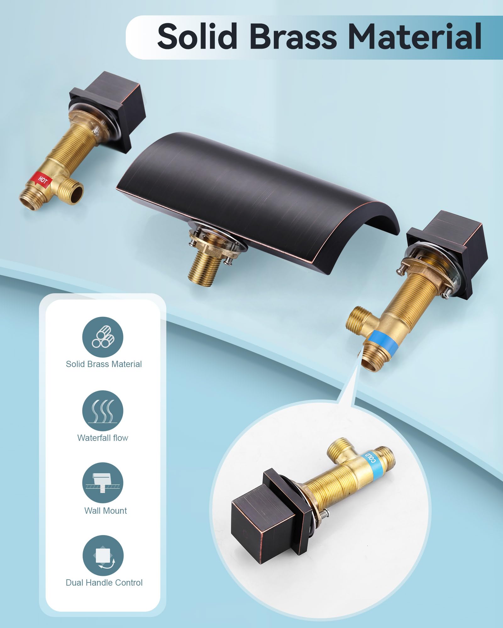 Snapklik.com : ALEASHA Deck Mount Bathtub Faucet, Oil Rubbed Bronze ...