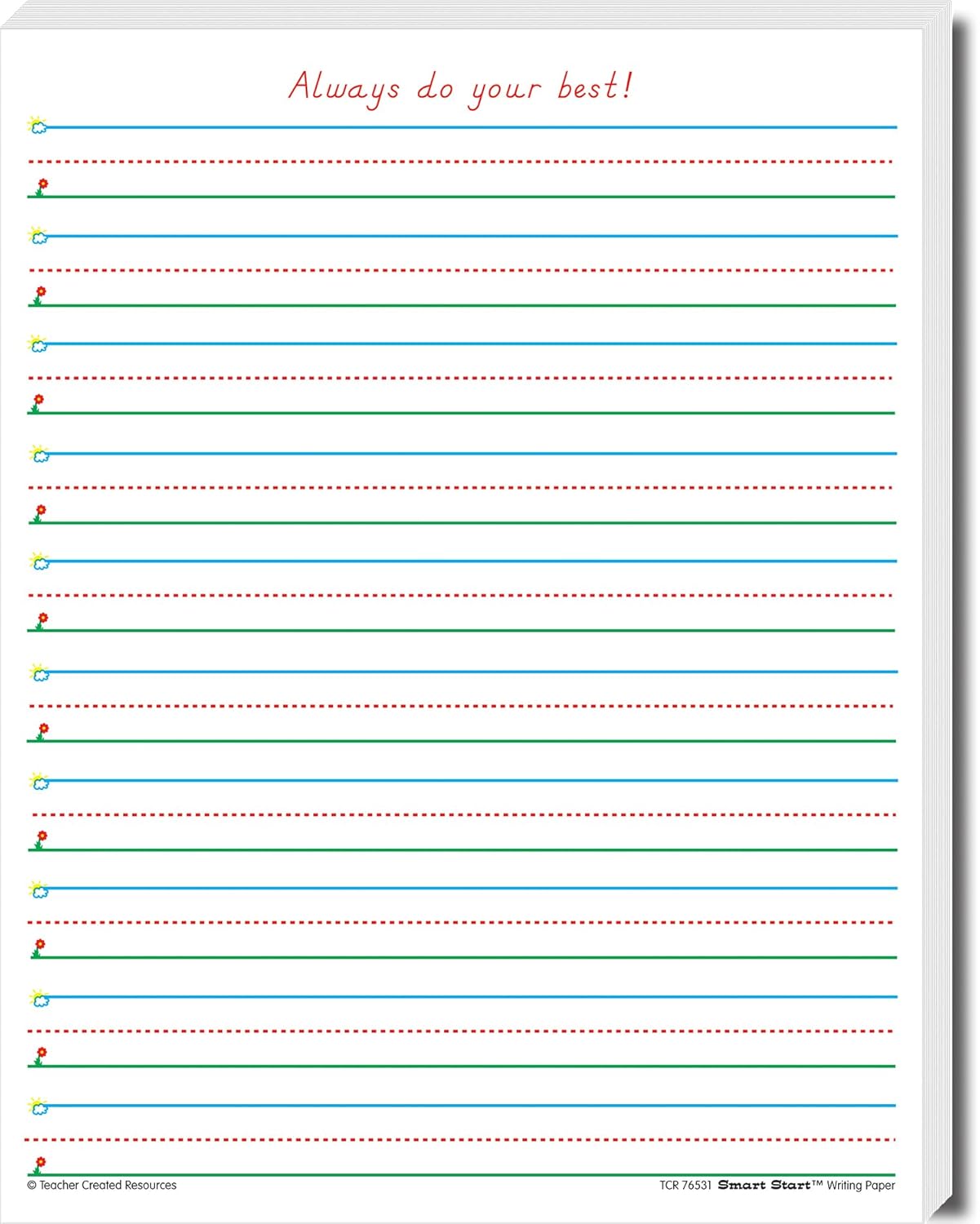 Teacher Created Resources Smart Start 1-2 Writing Paper 360 sheets 1 ...